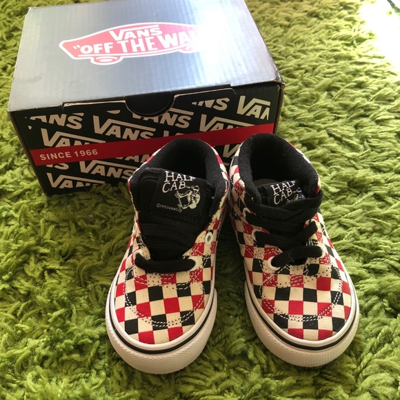 Vans | Shoes | New Vans Red Black Sneaker Size 4 | Poshmark